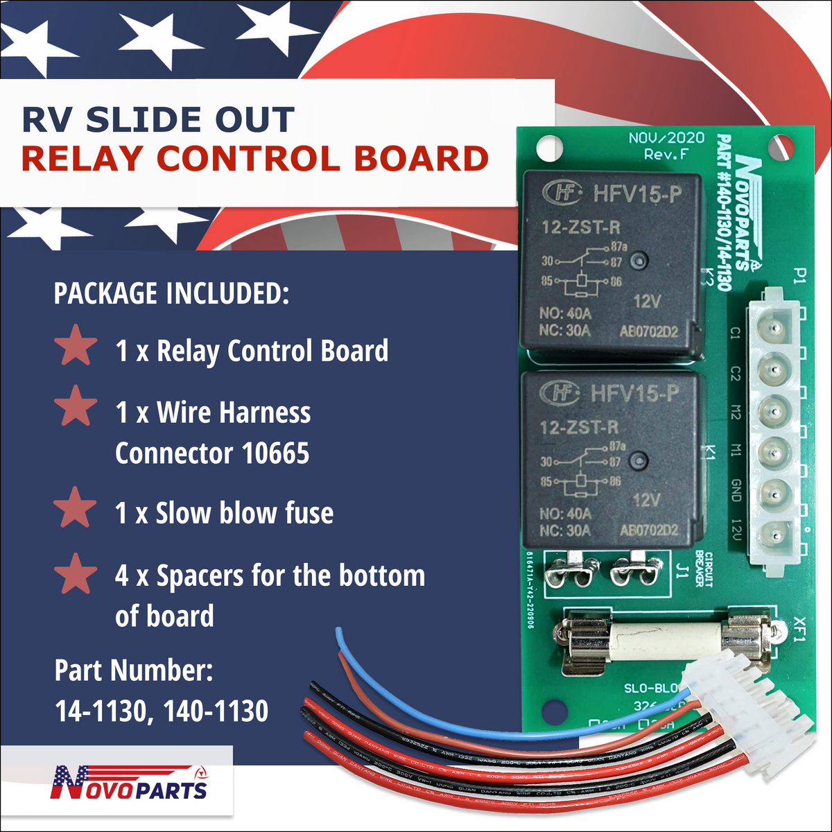 RV Slide Out Relay Control Board 14-1130 or 140-1130 for Power Gear Fl ...