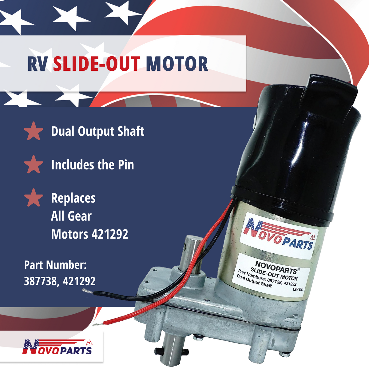 387738 421292 RV Slide Out Motor Replacement for Power Gear Slide Out ...