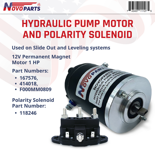 167576 Hydraulic Pump Motor 414018, 414947, F000MM0809 and Polarity Re ...