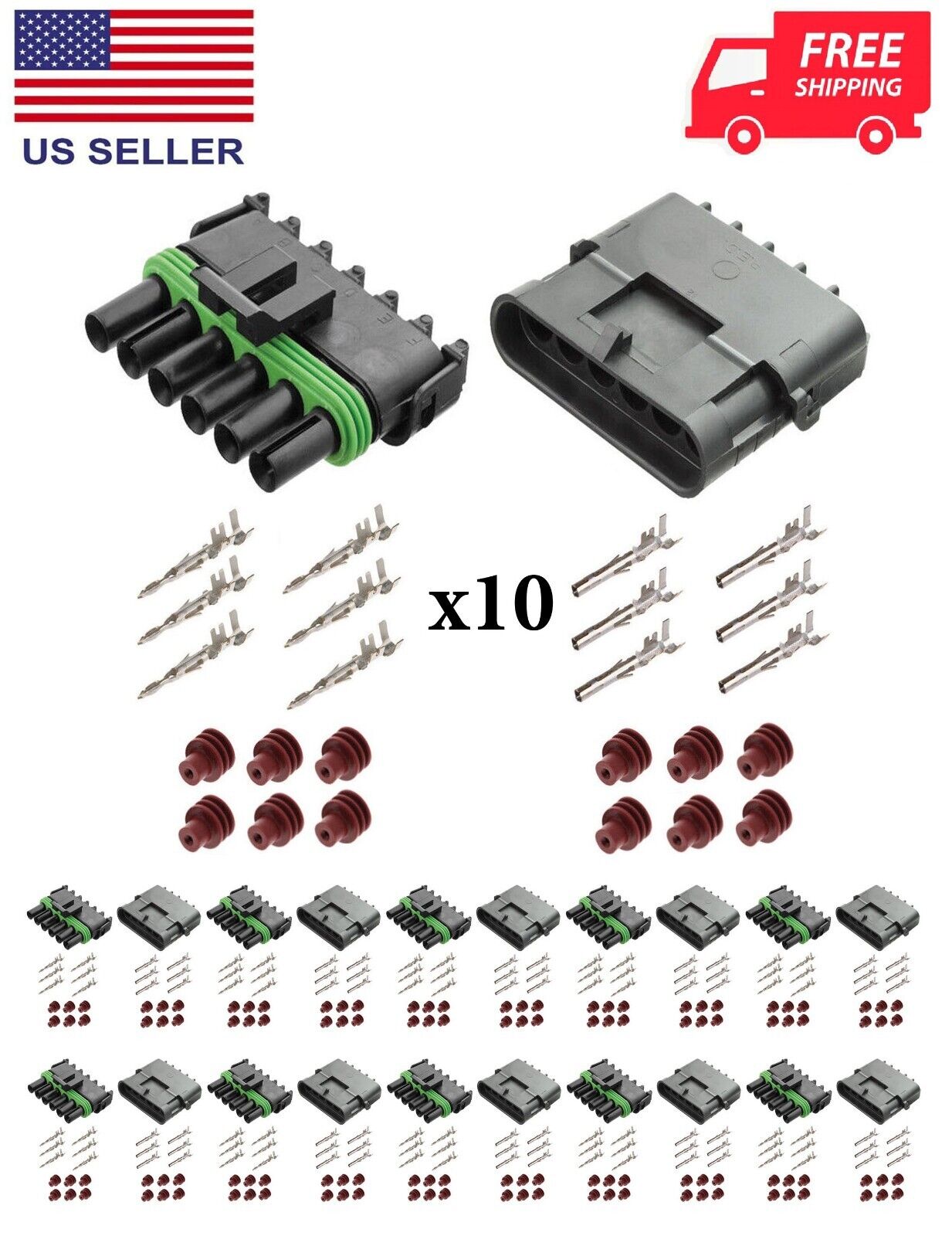 Amazon Weather Pack Connectors 10 Pack 14 Gauge ATC In-Line Blade Fuse ...
